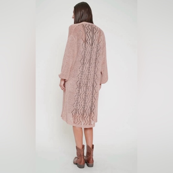 Mystree | Sweaters | Nwt Mystree Open Cardigan Dusty Pink Ml | Poshmark